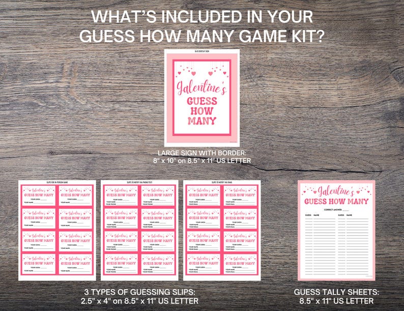 Galentine's Guess How Many Game: Printable Party Activity (PDF) - Etsy