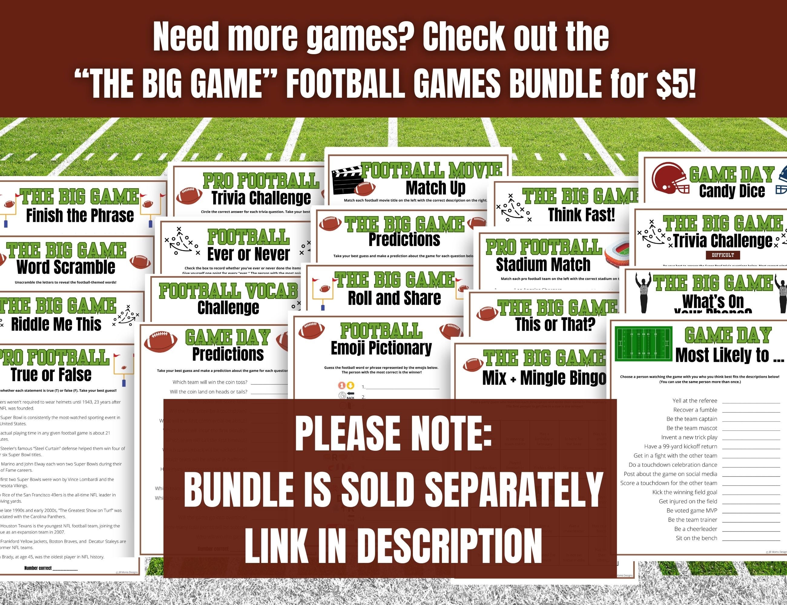 Super Football Party Human Bingo Game: Mix and Mingle Icebreaker ...