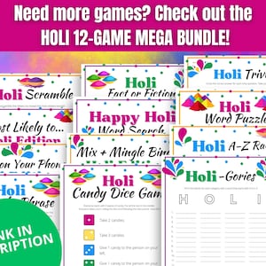 Holi 3-game TRIVIA BUNDLE, Holi Trivia Questions and Answers, Holi ...