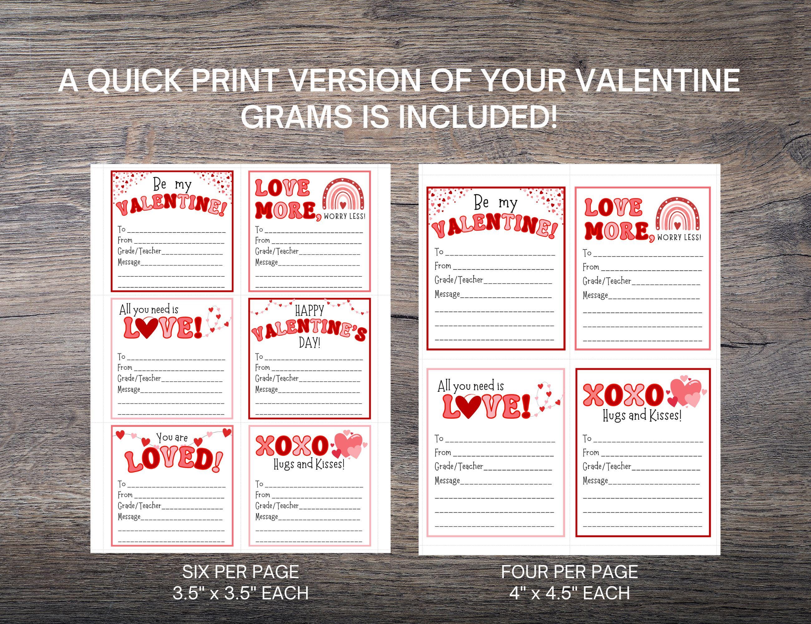 Editable Valentine Grams Fundraising Kit: PTO PTA School or Sports ...