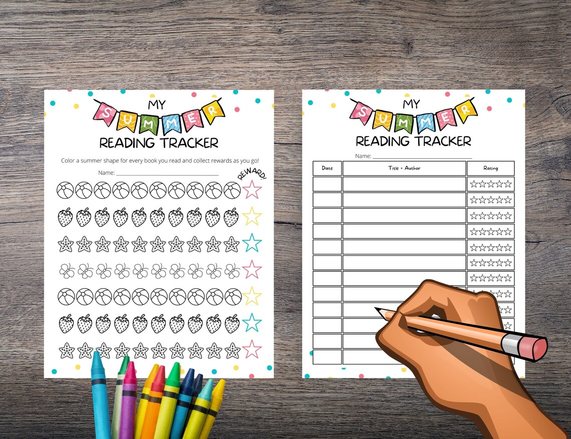 Printable Summer Reading Tracker for Kids Summer Reading Log | Etsy