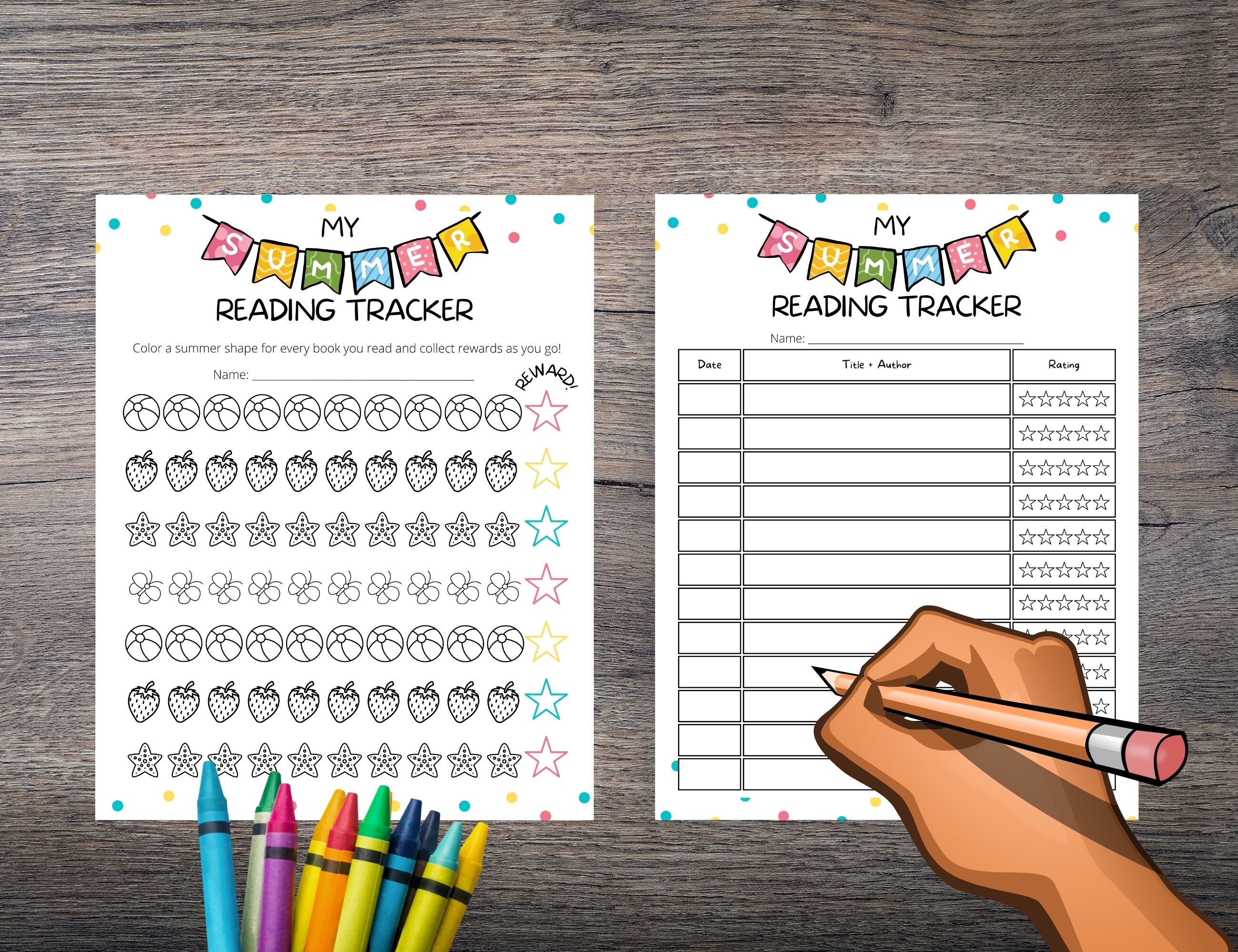 Printable Summer Reading Tracker for Kids Summer Reading Log - Etsy