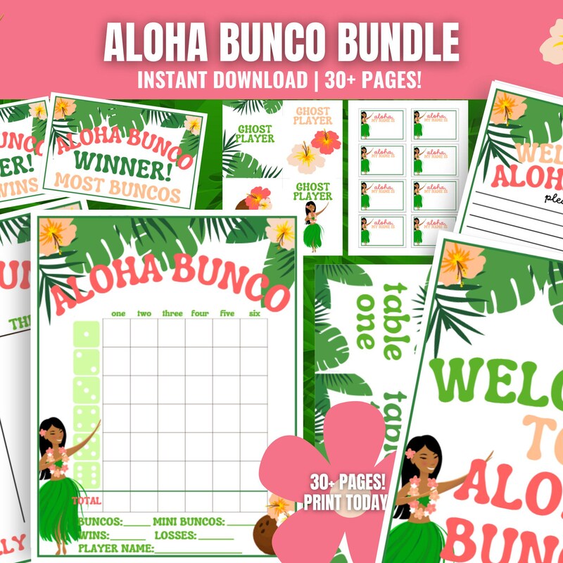 Aloha Party Signs - Etsy