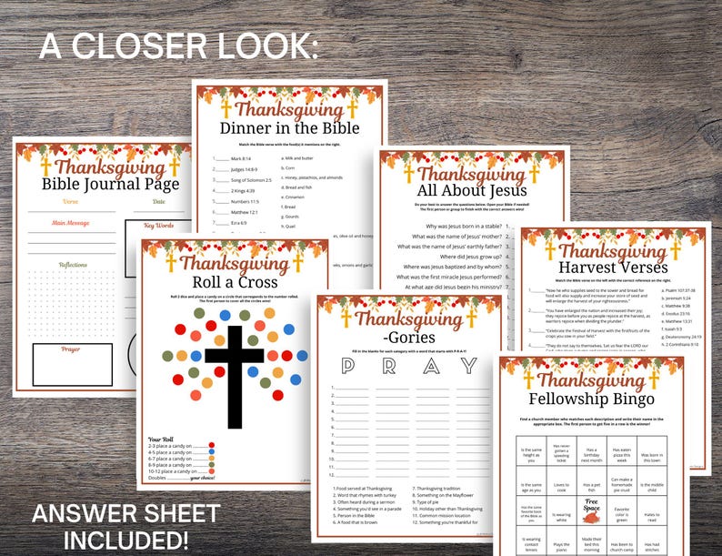 Thanksgiving Bible Games MEGA Bundle: 50 Christian Games and Icebreaker ...