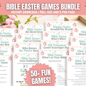 Bible Easter Games MEGA Bundle: 55+ Printable Christian Activities ...