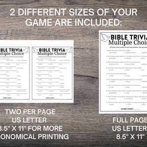 Bible Trivia Game: Fun Christian Quiz (digital Download) - Etsy
