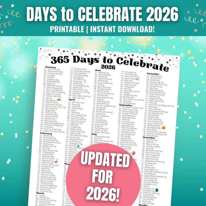 365 Day Calendar - Etsy