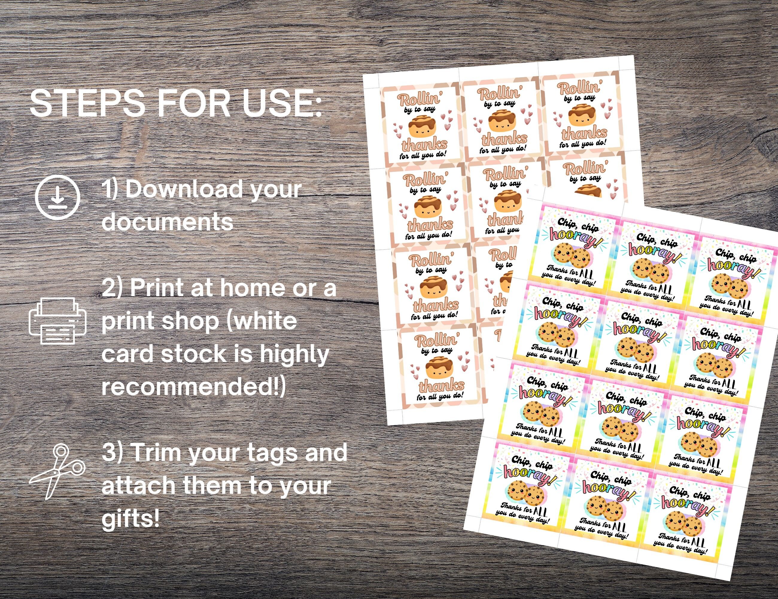 Employee Appreciation Treat Tags: 25 Designs (PDF) - Etsy