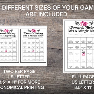 Women's History Month Mix & Mingle Bingo Game, Women's History Month ...