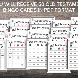 Old Testament Bible Bingo Game: Church Group Activity (PDF) - Etsy