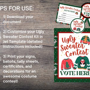 Ugly Sweater Contest Kit, Ugly Sweater Awards, Ugly Sweater Contest ...