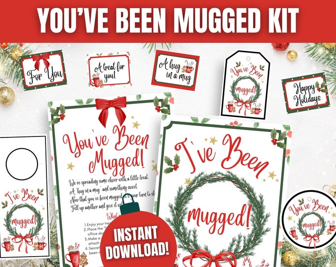 You've Been Mugged Printable Instructions, Sign, and Treat Bag Tag I've ...