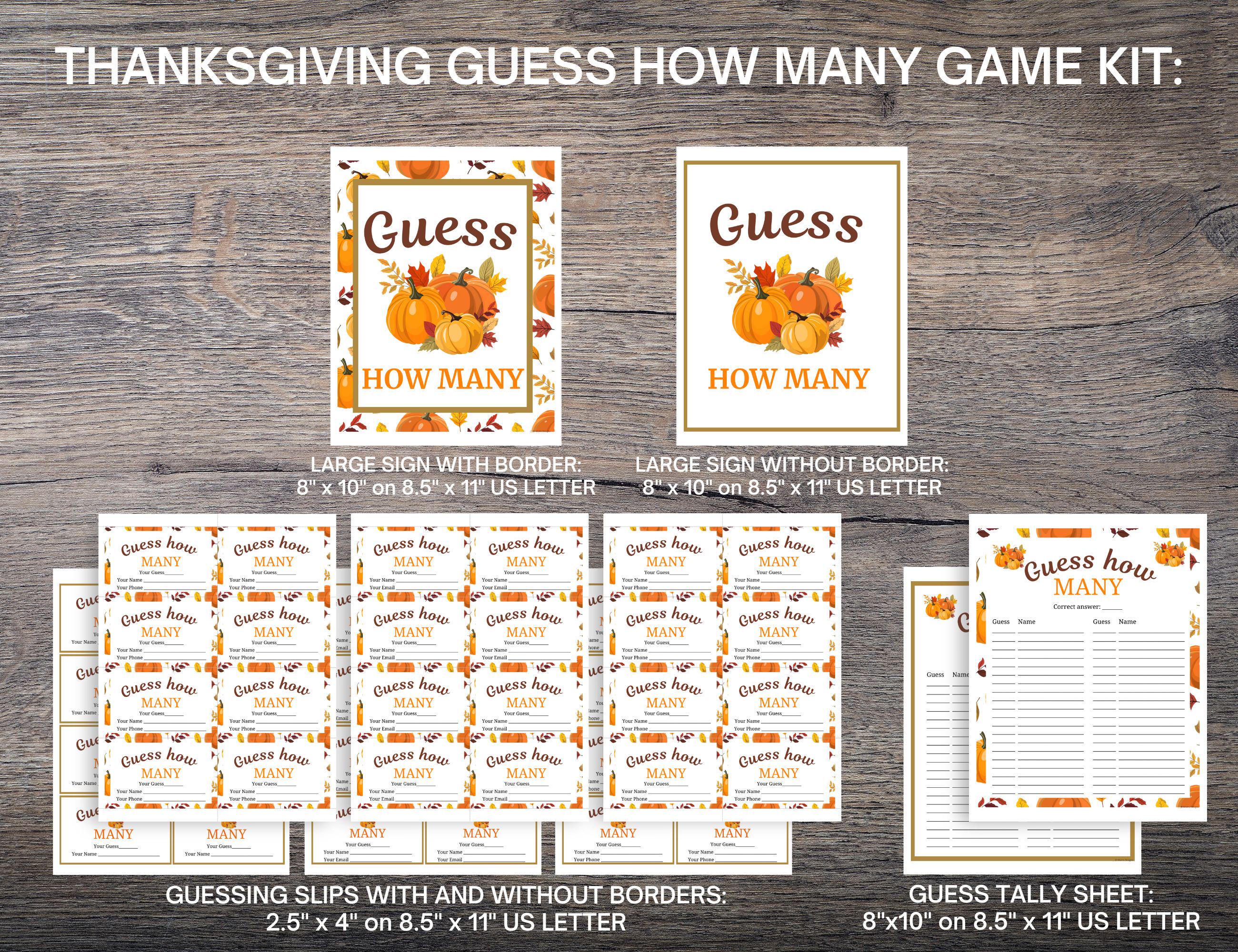 Thanksgiving Games SUPER Bundle: Games, Trivia, Friendly Feud, Party ...