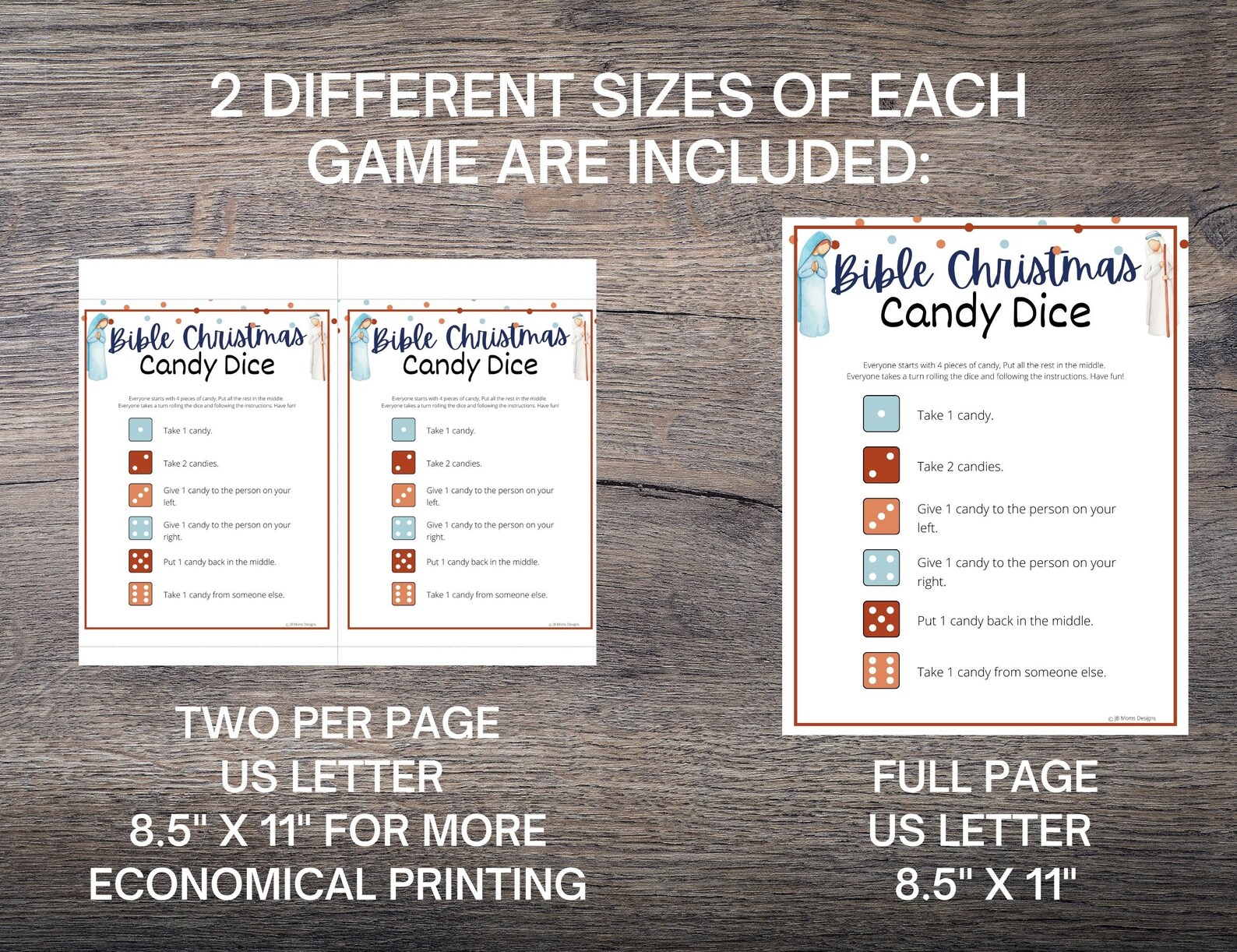 Bible Christmas Candy Dice Game, Christian Christmas Game, Church ...