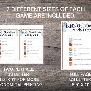 Bible Christmas Candy Dice Game: Christian Nativity Party Activity for ...