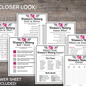 Women's History Month Games MEGA Bundle: 40 Printable Games and ...