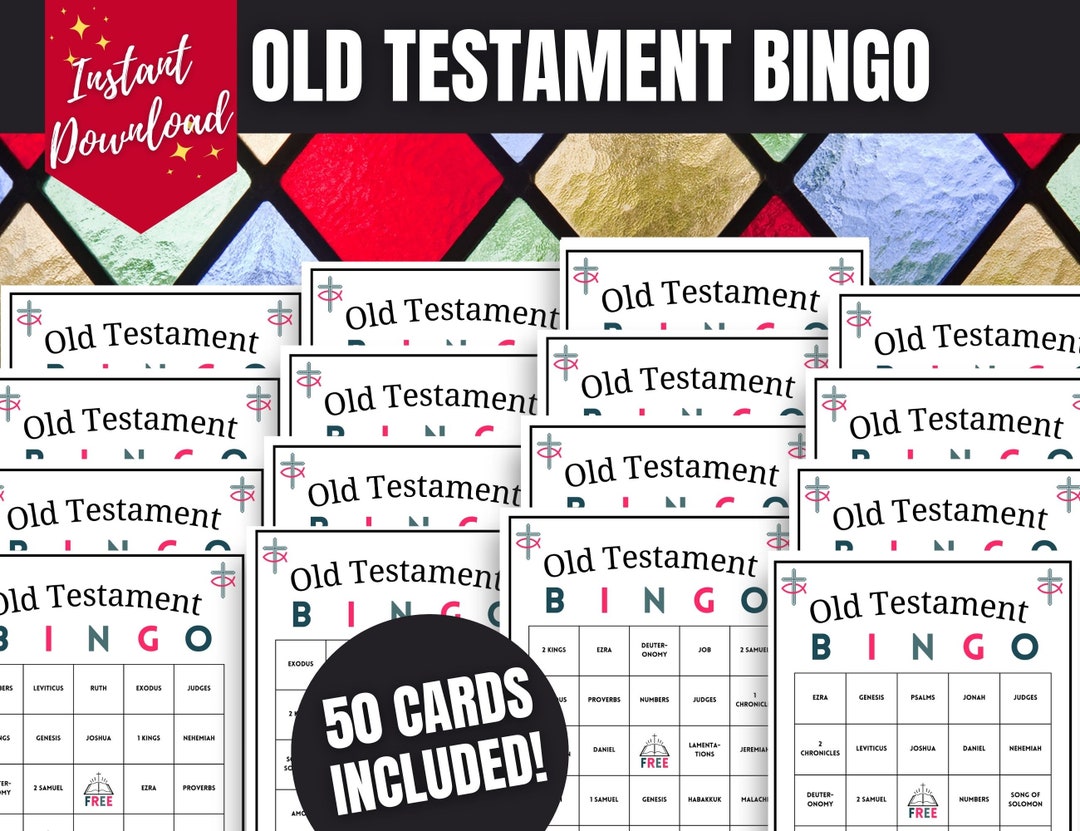 Old Testament Bible Bingo, Fun Bible Games for Bible Study, Youth Group ...