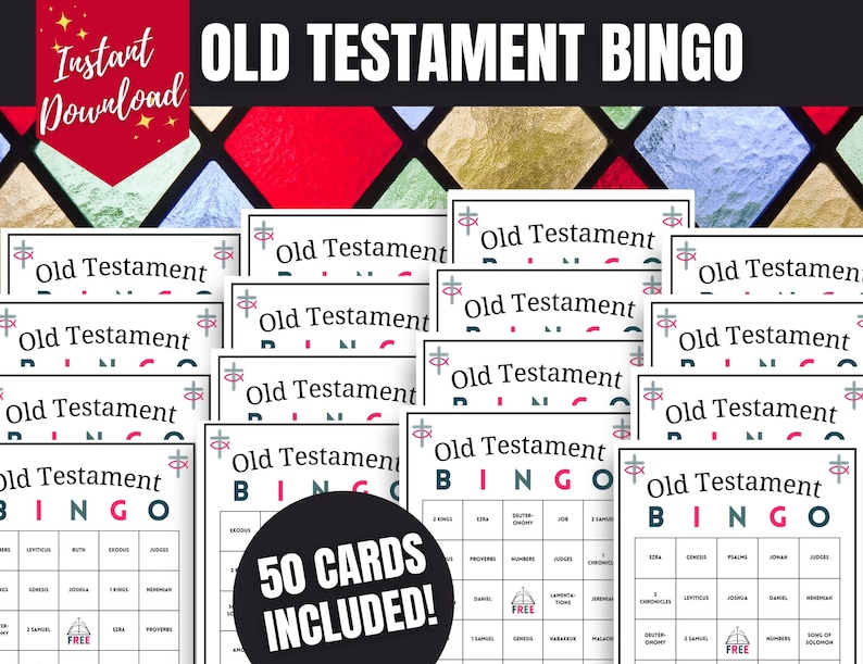 Old Testament Bible Bingo Game: Church Group Activity (PDF) - Etsy
