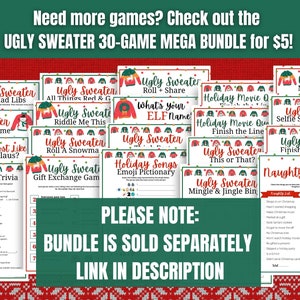 Ugly Sweater Left Right Game: Holiday Party Pass the Present Icebreaker ...