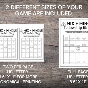 Fellowship Bingo Game: Christian Icebreaker, Church Youth Activity ...