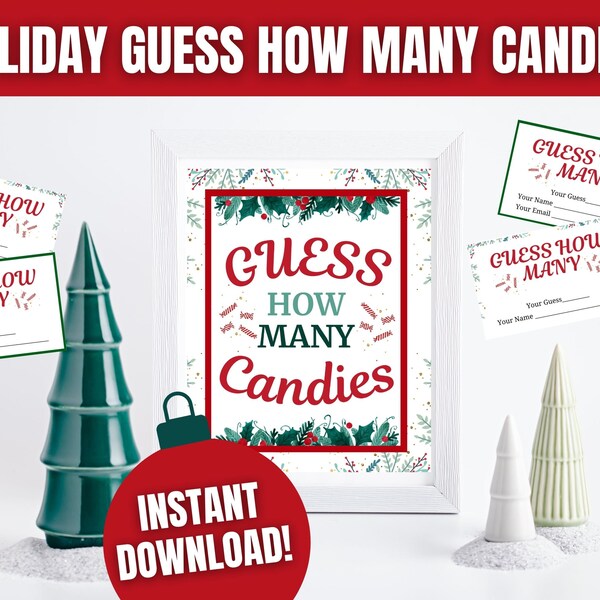 Guess How Many Christmas - Etsy