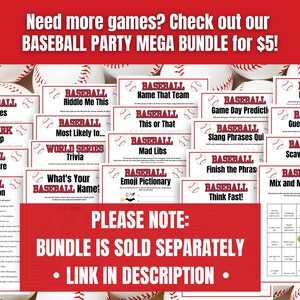 Baseball Emoji Pictionary Game: Baseball-themed Series Party (digital ...