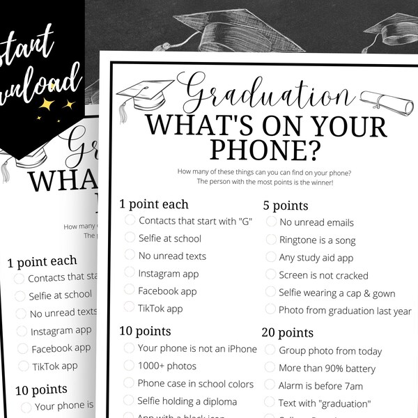 Graduation Party Scavenger Hunt - Etsy