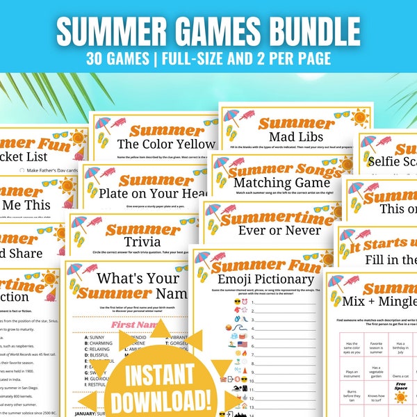 Printable Games for Kids - Etsy