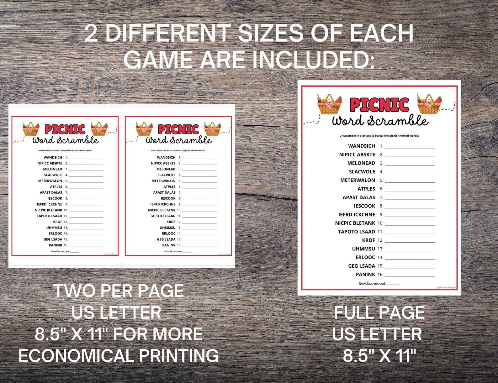 Picnic Games MEGA BUNDLE: 50 Printable Picnic-themed Activities for ...