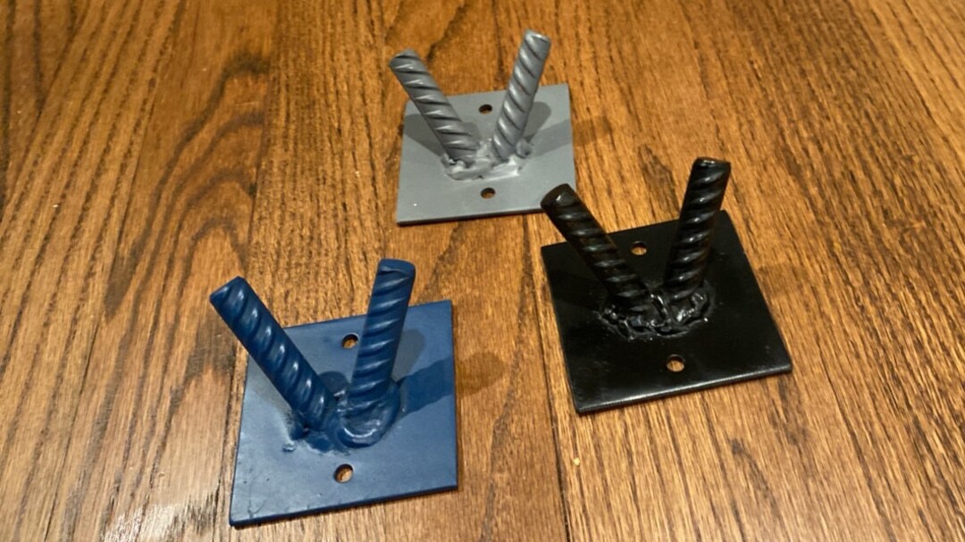 Rebar Coat Rack Wall Mounted (2 Stud) Wall Hanger Heavy Duty - Etsy