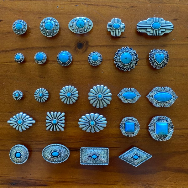 Turquoise Concho - Etsy