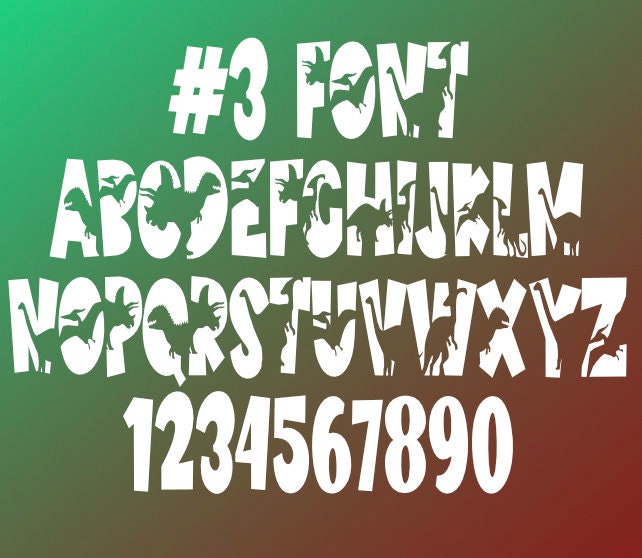 Dinosaur Font Bundle Alphabet Font Dinosaur Letters OTF FILE Dinosaur ...