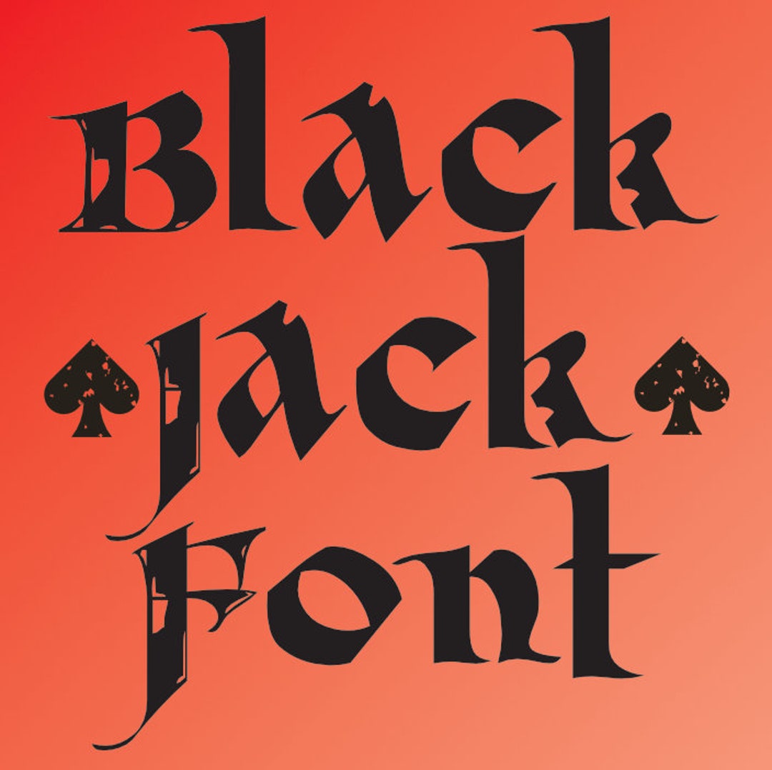 Black Jack Font Digital Downloadable Font 26 Letters Alphabet Bold ...