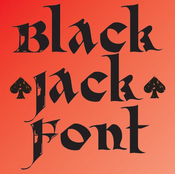Black Jack Font Digital Downloadable Font 26 Letters Alphabet | Etsy