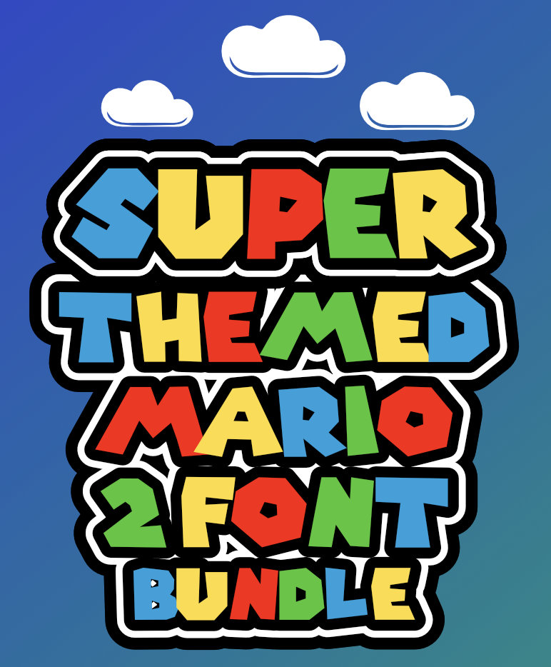 Super Mario Font Bundle Mario Alphabet Super Mario Wonder Font Mario ...