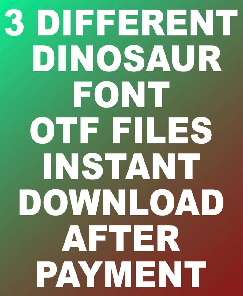 Dinosaur Font Bundle Alphabet Font Dinosaur Letters OTF FILE Dinosaur Font Dino ABC Dino Theme ...