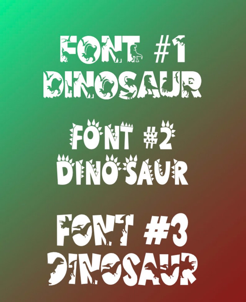 Dinosaur Font Bundle Alphabet Font Dinosaur Letters OTF FILE Dinosaur ...