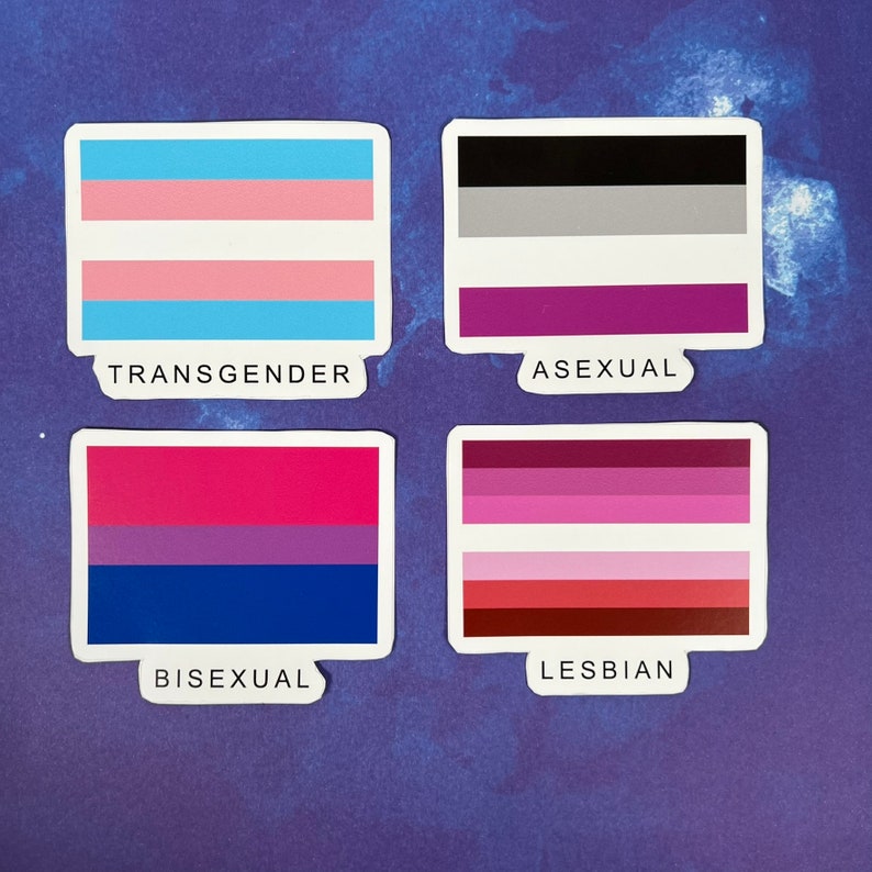 LGBTQIA Pride Flags LGBT Gay Lesbian Pride Flag Stickers LGBTQ Queer ...