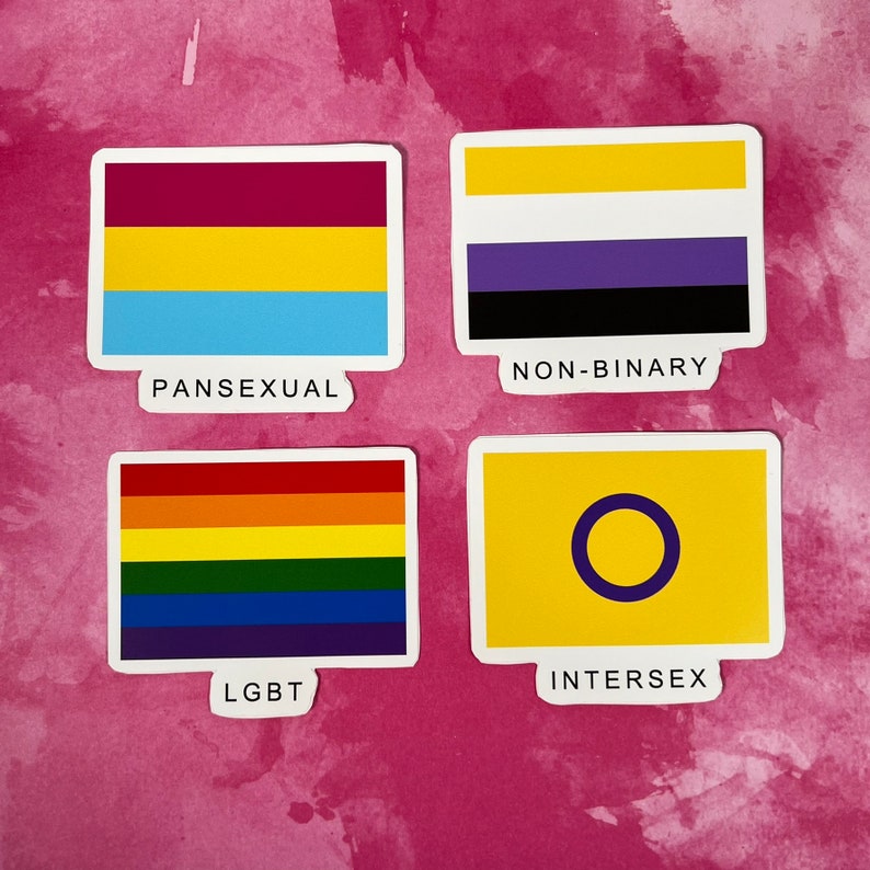 Lgbtqia Pride Flags Lgbt Gay Lesbian Pride Flag Stickers Lgbtq Queer