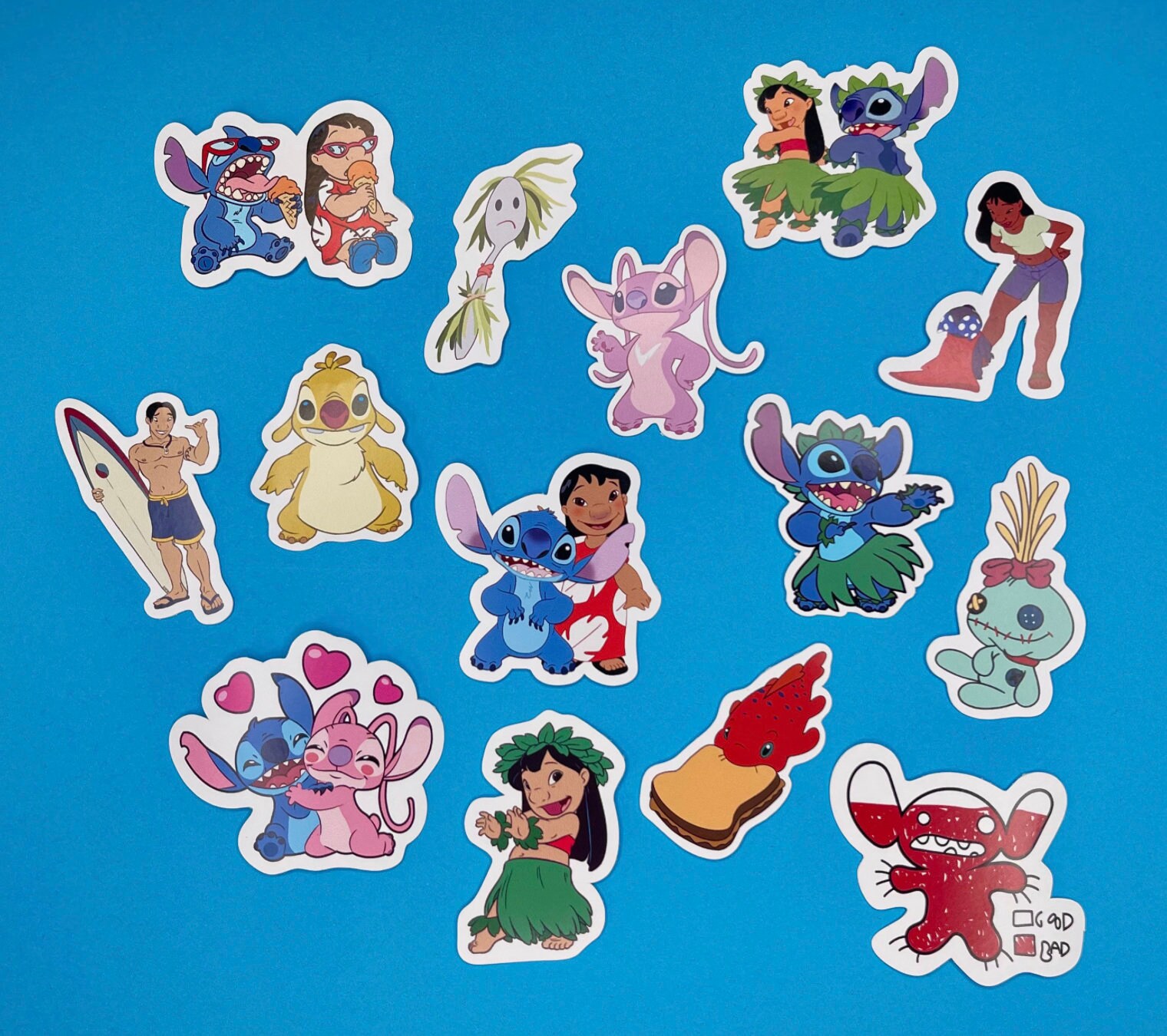 ADORABLE Lilo & Stitch Disney Inspired Sticker Pack of 14 Stickers to ...