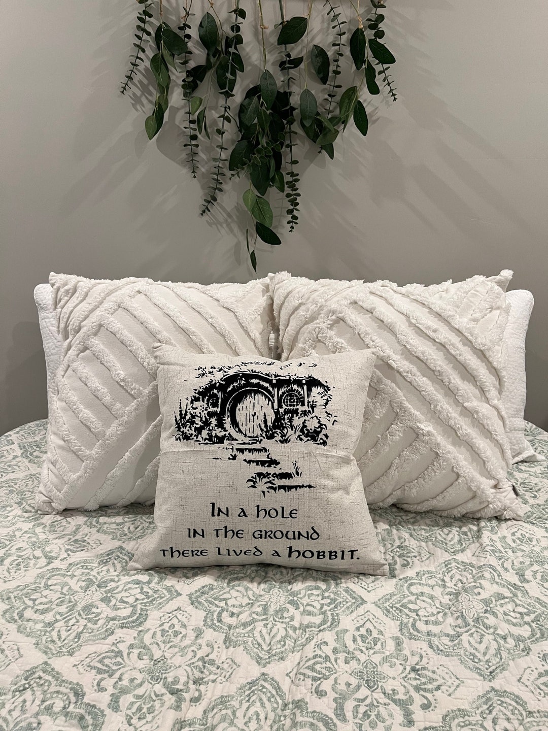 Hobbit Hole / Lord of the Rings/ Pillow Cover / Nerd Pillows / Machine ...