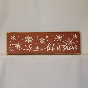 Let It Snow Wooden Sign - Etsy