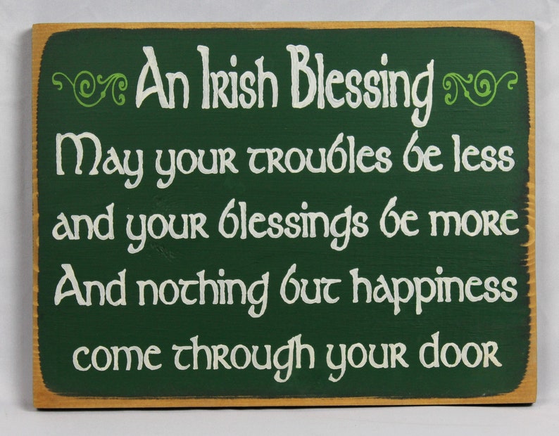 An Irish Blessing May Your Troubles Be Less Wooden Sign - Etsy