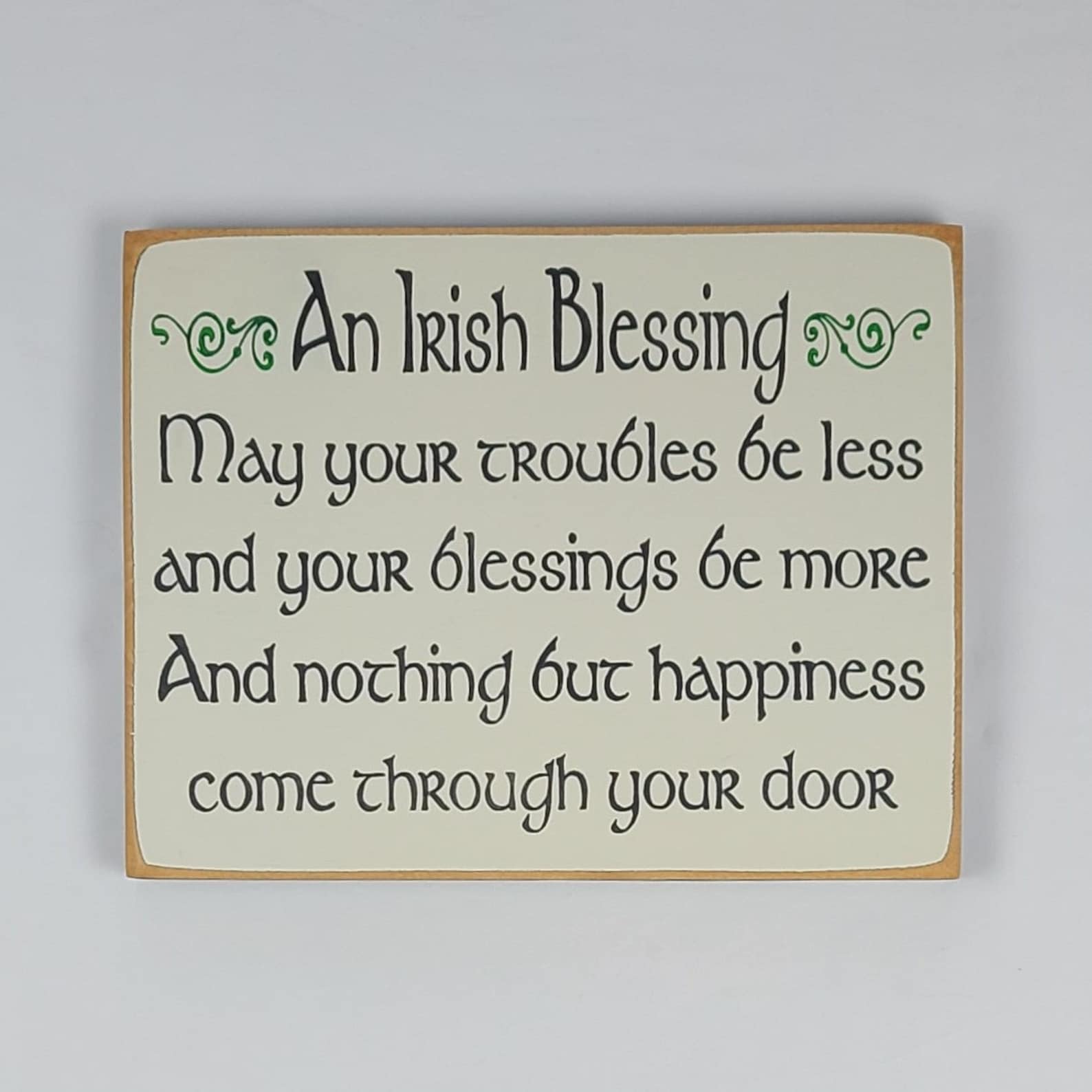 An Irish Blessing May Your Troubles Be Less Wooden Sign - Etsy