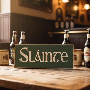 Slainte Wooden Sign - Etsy