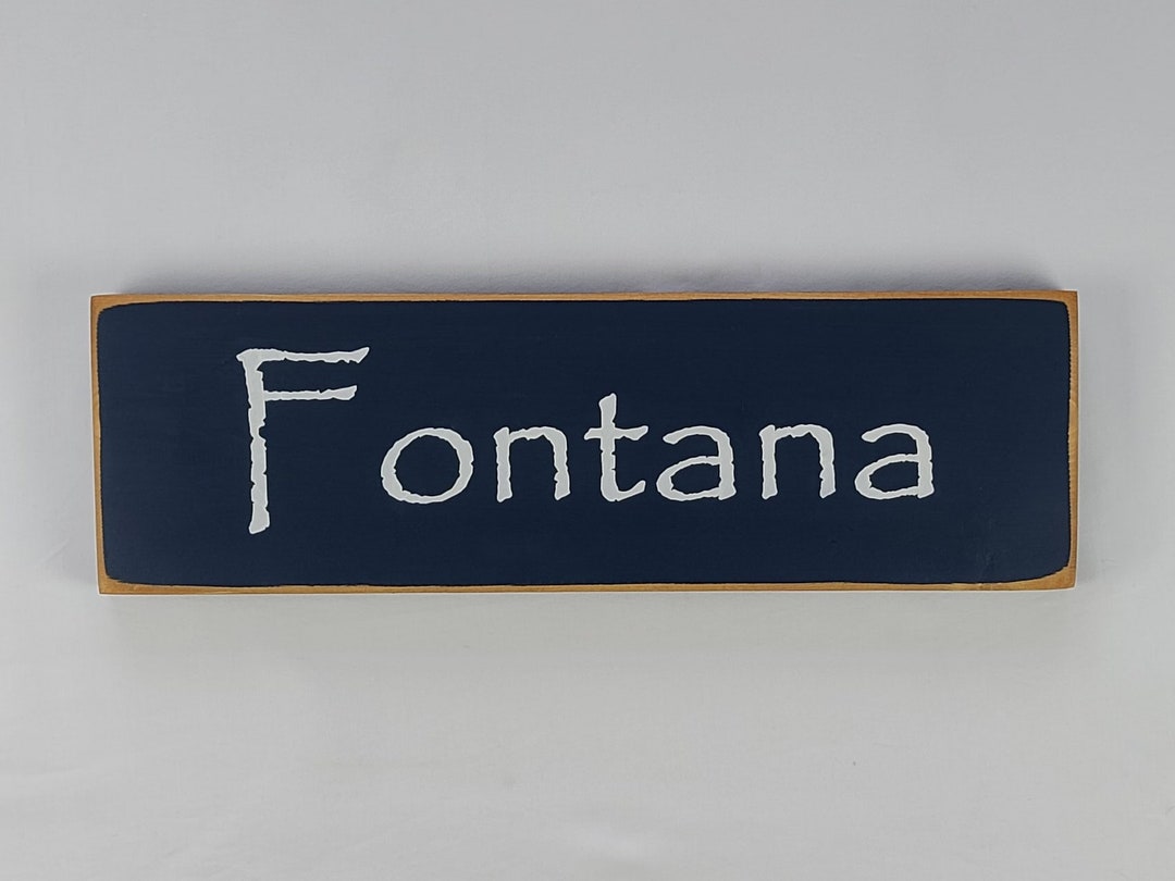 Fontana Wooden Lake Sign - Etsy