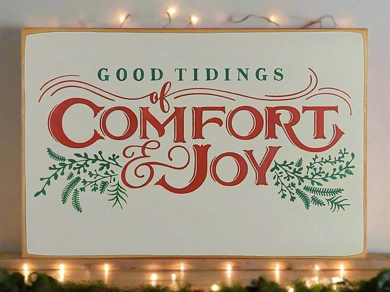 Good Tiding of Comfort & Joy - Etsy