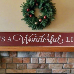 Rustic It's a Wonderful Life Wooden Sign - 6 X 36 Inches - 10 X 60 ...