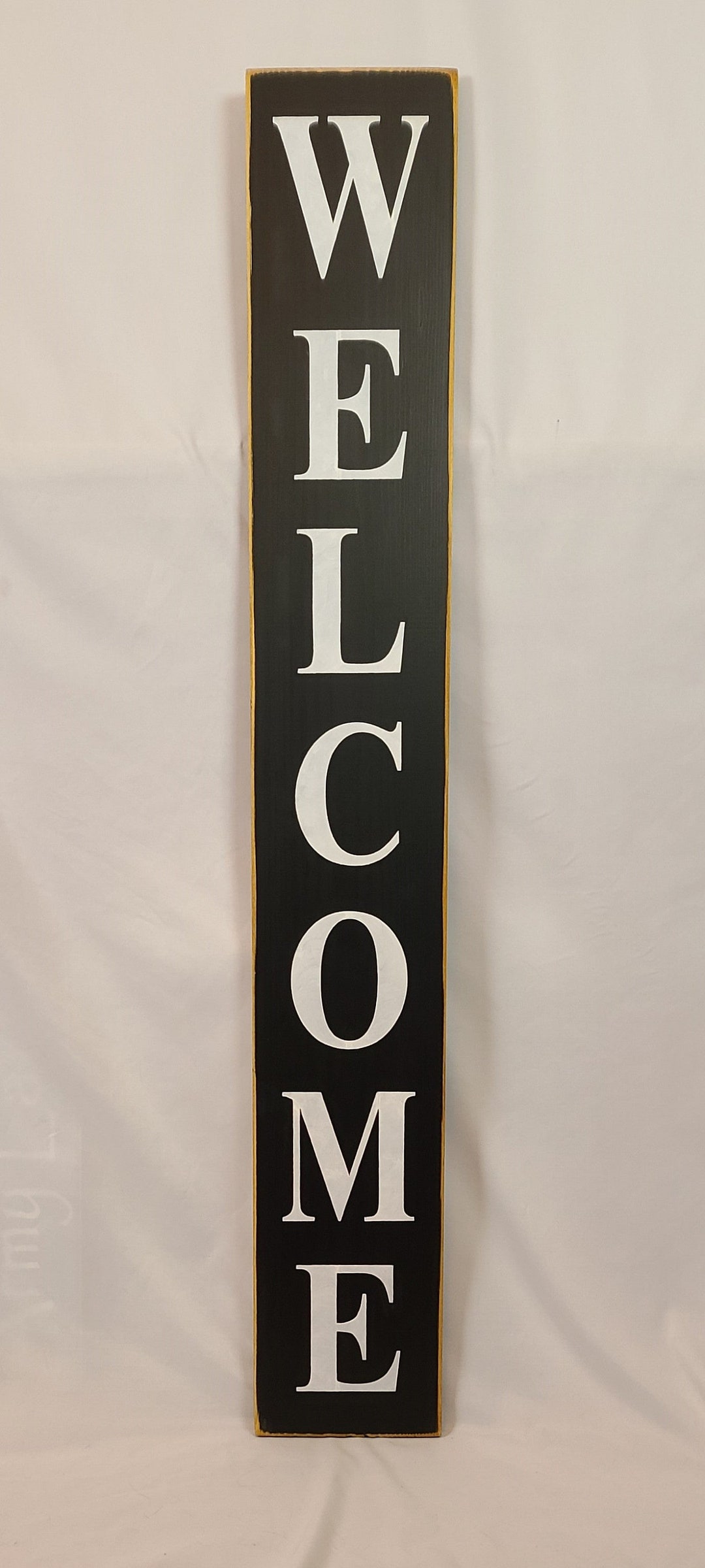 Welcome Vertical Wooden Sign - Etsy