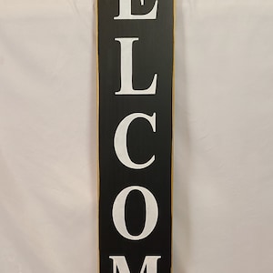 Welcome Vertical Wooden Sign - Etsy